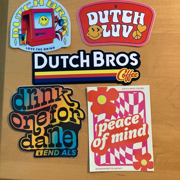 Dutch Bros | Design | Rare Hard To Find Dutch Bros Stickers Lot Of 6 ...